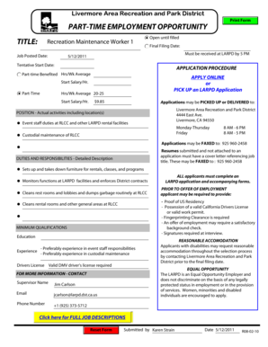 Fillable Online Job Posted Date Fax Email Print - pdfFiller