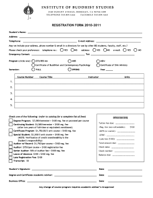 Fillable Online shin-ibs Registration form-FY10-11 Fax Email Print ...