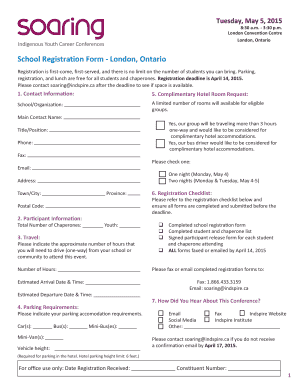 Fillable Online School Registration Form - London Ontario - Indspire ...