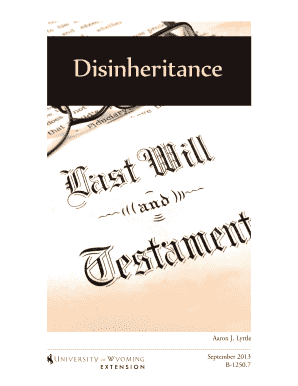Fillable Online Disinheritance Fax Email Print - pdfFiller