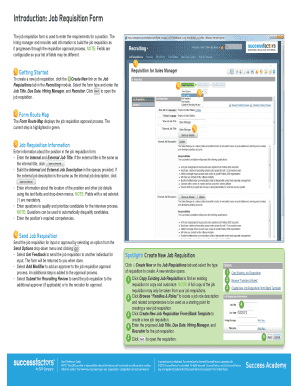 Fillable Online Introduction Job Requisition Form - SuccessFactors Fax ...