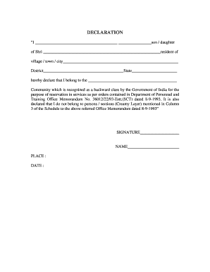 Fillable Online DECLARATION - eapplicationonlinecom Fax Email Print ...