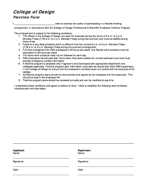 Fillable Online flextime form Fax Email Print - pdfFiller