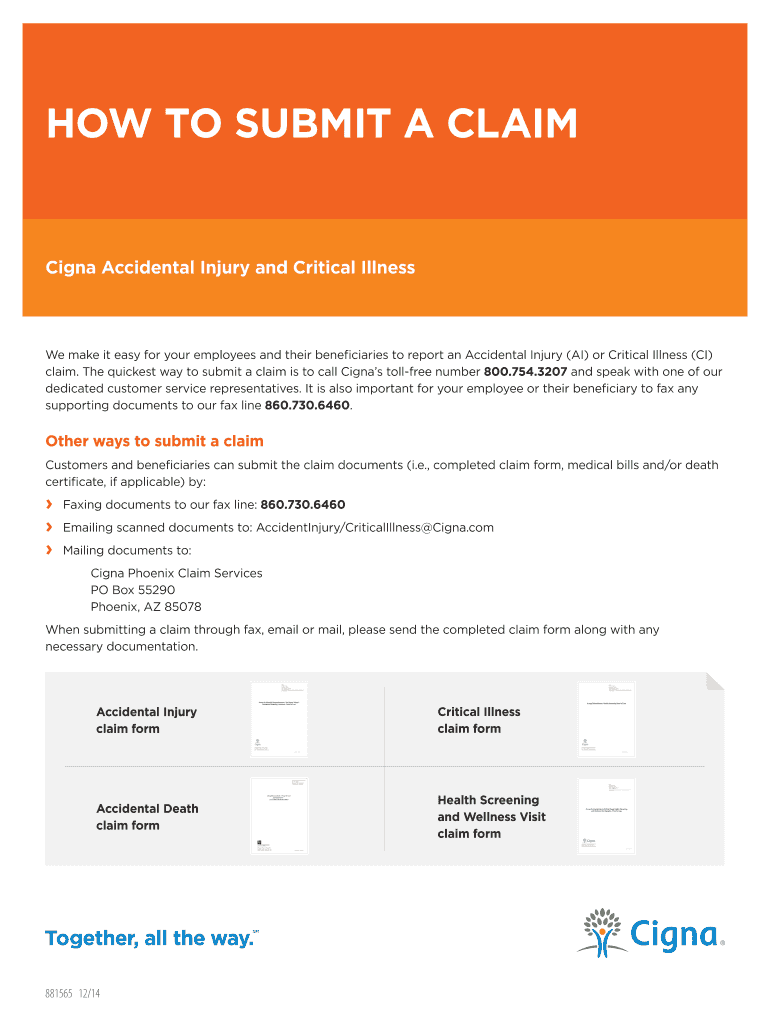 Fillable Online Cigna Accidental Injury and Critical Illness Fax Email ...