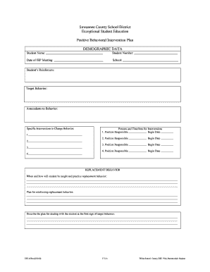 Fillable Online Behavioral Intervention Plandocx Fax Email Print ...
