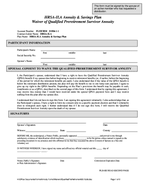 Fillable Online This form must be signed by the spouse of distribution ...