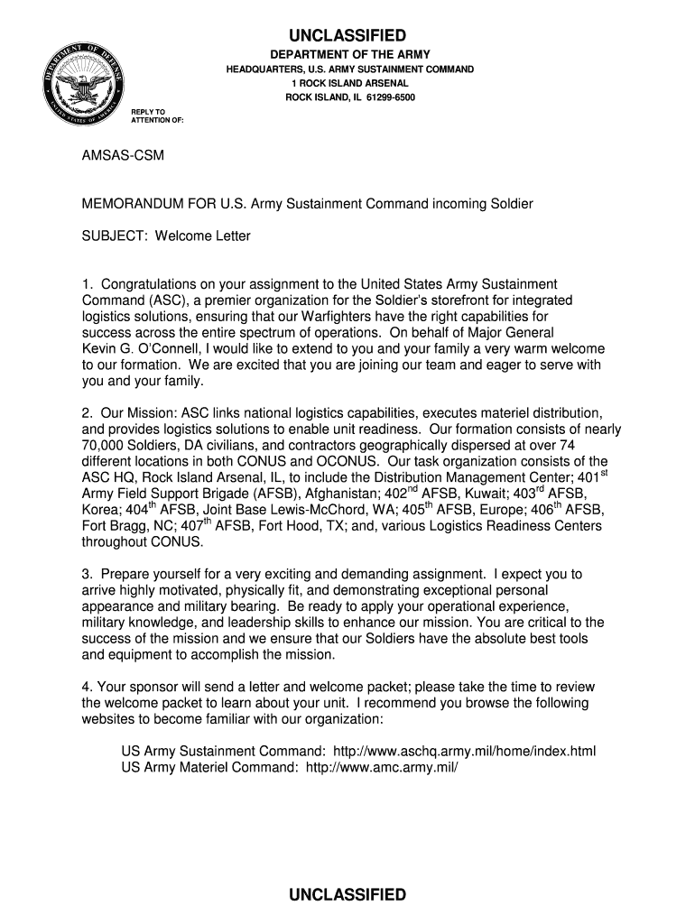 Fillable Online aschq army UNCLASSIFIED DEPARTMENT OF THE ARMY Fax ...