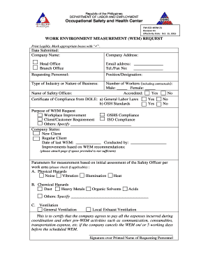 Fillable Online Occupational Safety and Health Center Fax Email Print ...