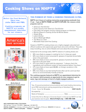 Fillable Online nhptv Cooking Shows on NHPTV - nhptv Fax Email Print ...