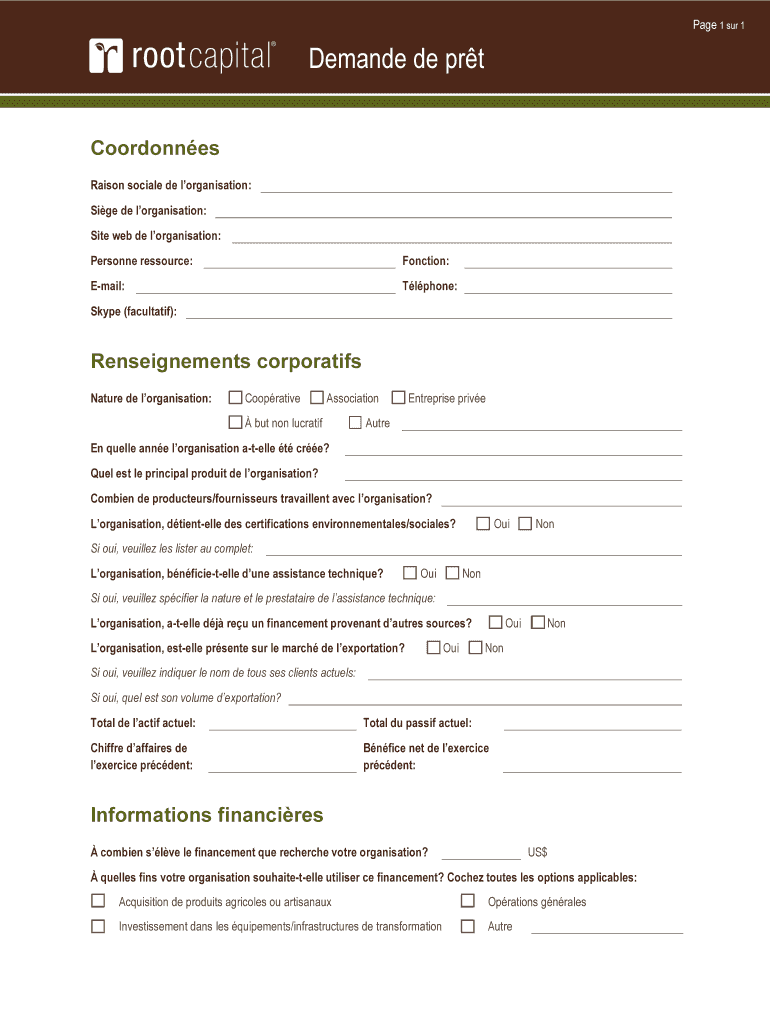 Remplissable En Ligne rootcapital Tlcharger le formulaire de pr-demande ...