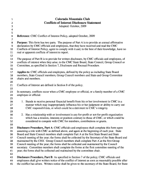 Fillable Online cmc Conflicts of Interest Disclosure Statement - cmc ...