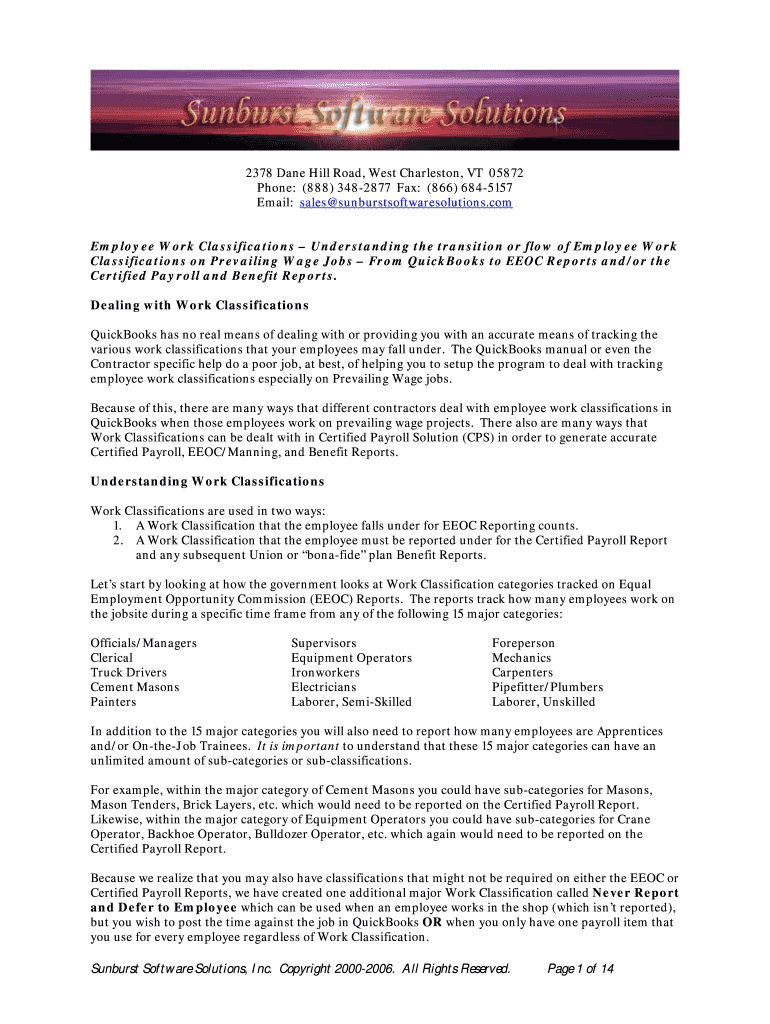 Fillable Online Employee Work Classifications Understanding the transition or flow of Employee ...