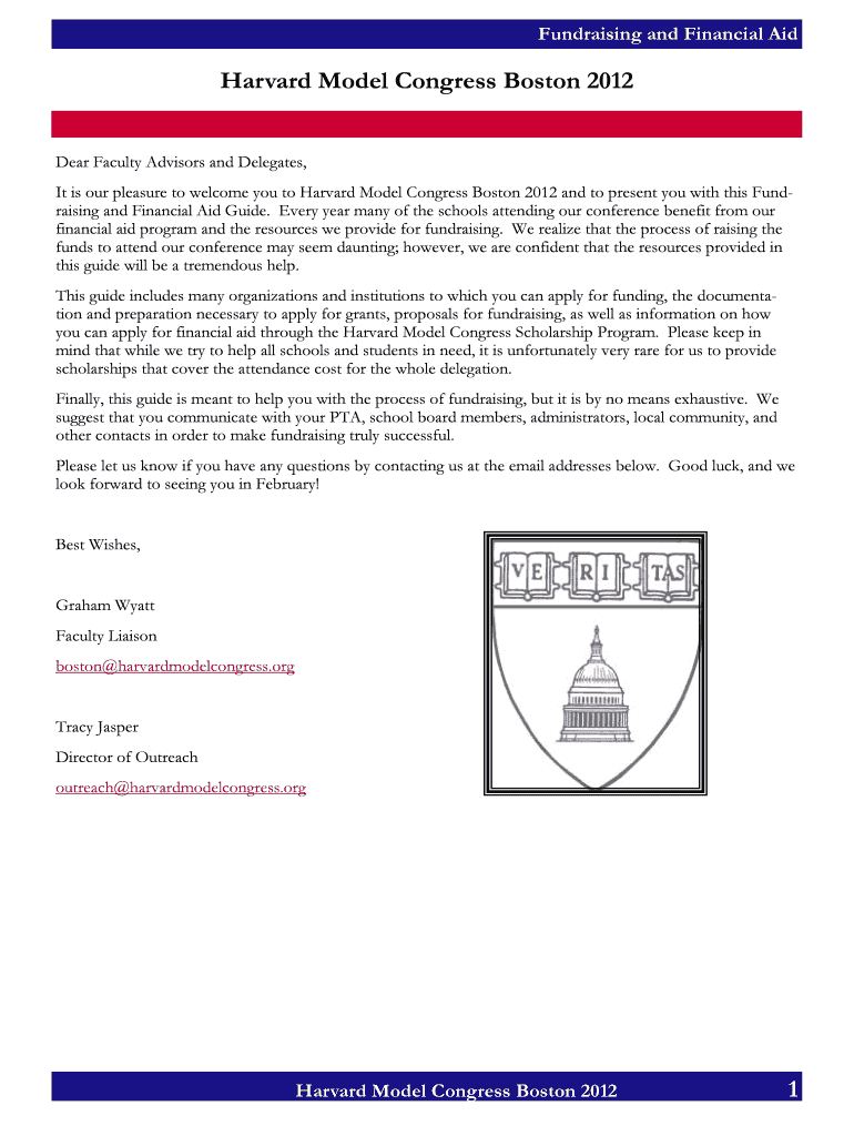 Fillable Online harvardmodelcongress Harvard Model Congress Boston 2012 ...