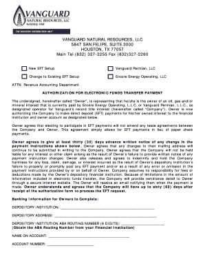 Fillable Online Royalty Direct Deposit Enrollment Form - Vanguard ...