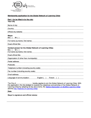 Fillable Online learningcities uil unesco Application Form - Global ...