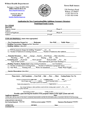 Fillable Online 2015 Application for Building Addition Replacement ...