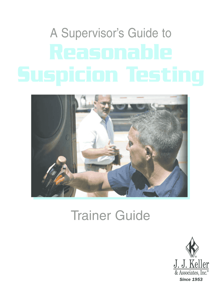 Fillable Online A Supervisors Guide to Reasonable Suspicion Testing Fax ...