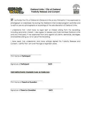 Fillable Online Oakland UniteCity of Oakland Fax Email Print - pdfFiller