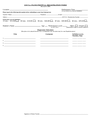 Fillable Online iamta IMTA PIANO FESTIVAL REGISTRATION FORM Fax Email ...