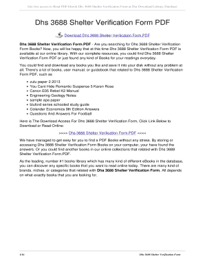 Fillable Online maharishicentraluniversity Dhs 3688 Shelter ...