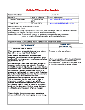 Fillable Online teched dadeschools Math-in-CTE Lesson Plan Template Fax ...