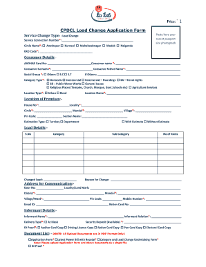 Fillable Online CPDCL Load Change Application Form - btgmeesevagovinb ...
