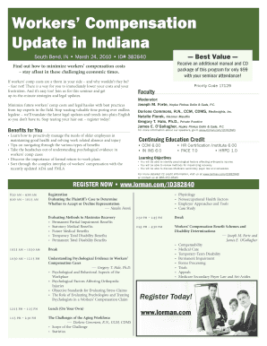 Fillable Online Workers Compensation Update in Indiana Fax Email Print ...