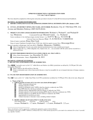Fillable Online mvp usace army APPROVED JURISDICTIONAL DETERMINATION ...