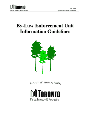 Fillable Online By-Law Enforcement Unit Information Guidelines Fax ...