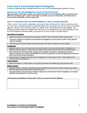Fillable Online Document F8 Focus Area 8 Worksheet: Environmental Health Investigation Focus ...