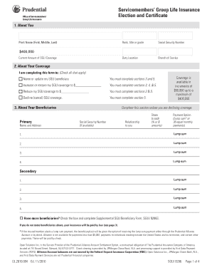 Fillable Online cnrc navy Current Amount of SGLI Coverage Fax Email ...