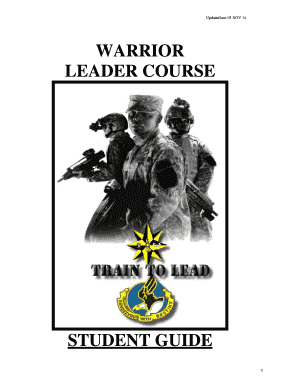 Fillable Online campbell army WARRIOR LEADER COURSE - United States ...