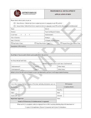 Fillable Online sau47 PROFESSIONAL DEVELOPMENT APPLICATION FORM - SAU ...