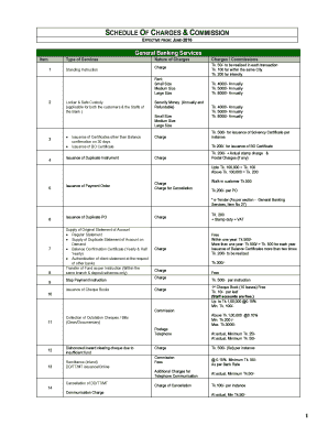 Fillable Online SCHEDULE OF CHARGES & COMMISSION Fax Email Print ...