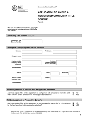 Fillable Online planning act gov Application to amend a registered ...