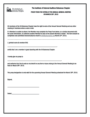 Fillable Online PROXY FORM FOR VOTING AT THE ANNUAL GENERAL MEETING Fax ...
