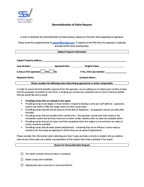 Fillable Online Commerce Appraisal ROV Form - Unfilled Fax Email Print ...