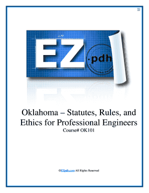 Fillable Online Oklahoma Statutes Rules and Ethics for Professional ...