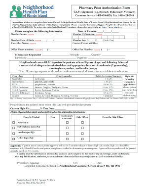 Fillable Online GLP1 Agonists (e Fax Email Print - pdfFiller