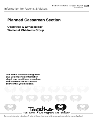 Fillable Online Planned Caesarean Section Fax Email Print - pdfFiller