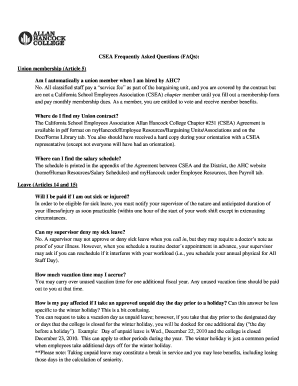 Fillable Online CSEA Frequently Asked Questions (FAQs): Fax Email Print ...