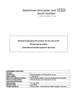 Fillable Online Standard Operating Procedure for the role of the Fax ...