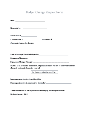 Fillable Online Budget Change Request Form - Colby Community College ...