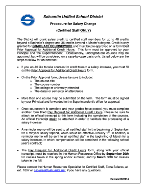 Fillable Online susd30 Procedure for Salary Change - susd30 Fax Email ...