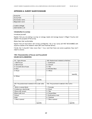 Fillable Online sei-international APPENDIX A SURVEY QUESTIONNAIRE - sei ...