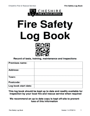 Fillable Online cheshirefire gov Fire Safety Log Book - Cheshire Fire ...