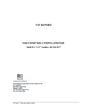 Fillable Online VIP REPORT Fax Email Print - pdfFiller