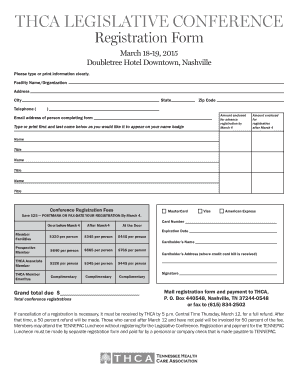 Fillable Online thca Registration Form Layout 1 - thca Fax Email Print ...