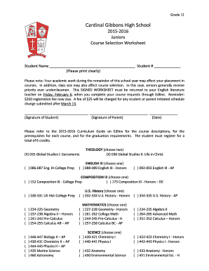 Fillable Online cghsfl Cardinal Gibbons High School - cghsfl Fax Email ...