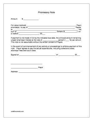 Fillable Online For value received, , Payor, Fax Email Print - pdfFiller